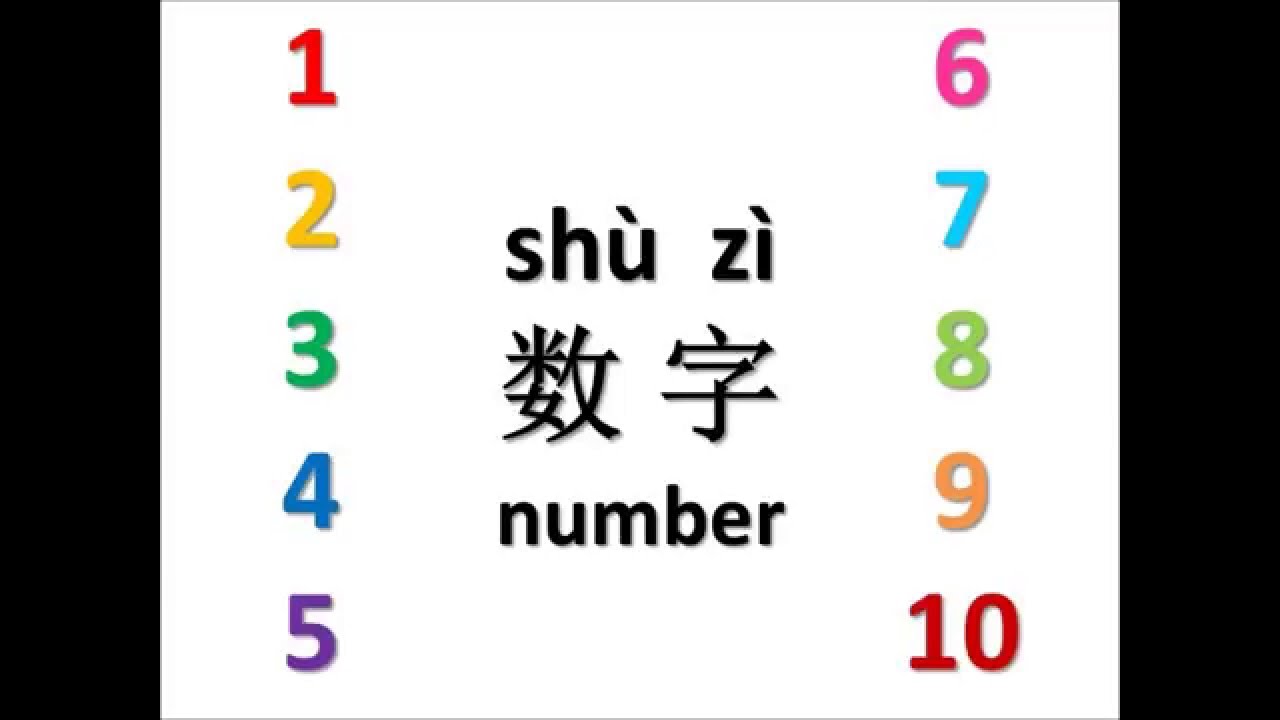 number 1 to 10 Mandarin Chinese - YouTube