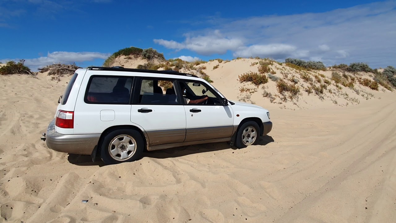 Subaru Forester sand offroading on Preston beach - YouTube
