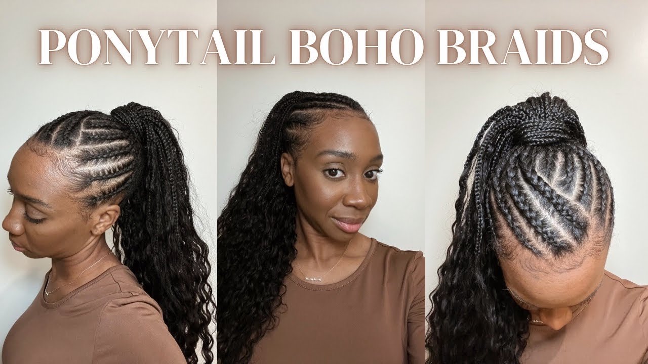Wrap And Go Boho Braided Ponytail | Ft. Eayon Hair - YouTube