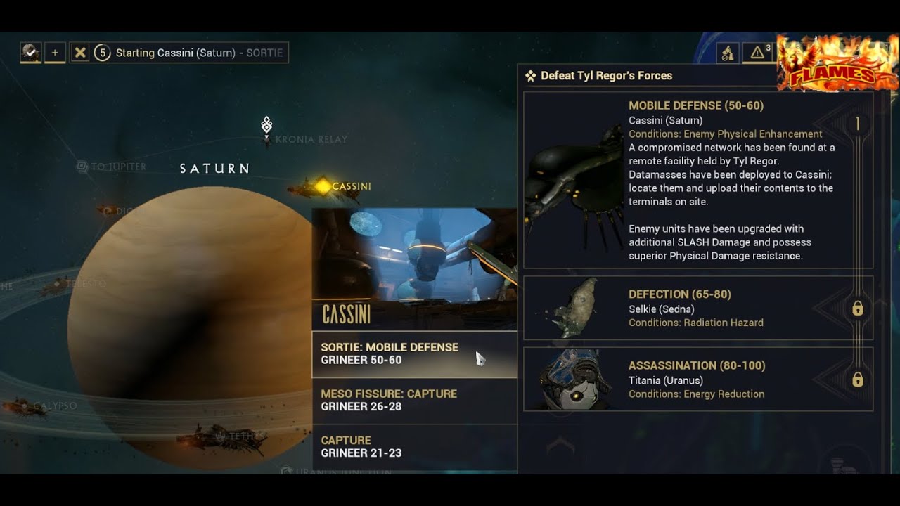 Warframe Cassini (Saturn) Mission Mobile Defense level 50-60 - YouTube