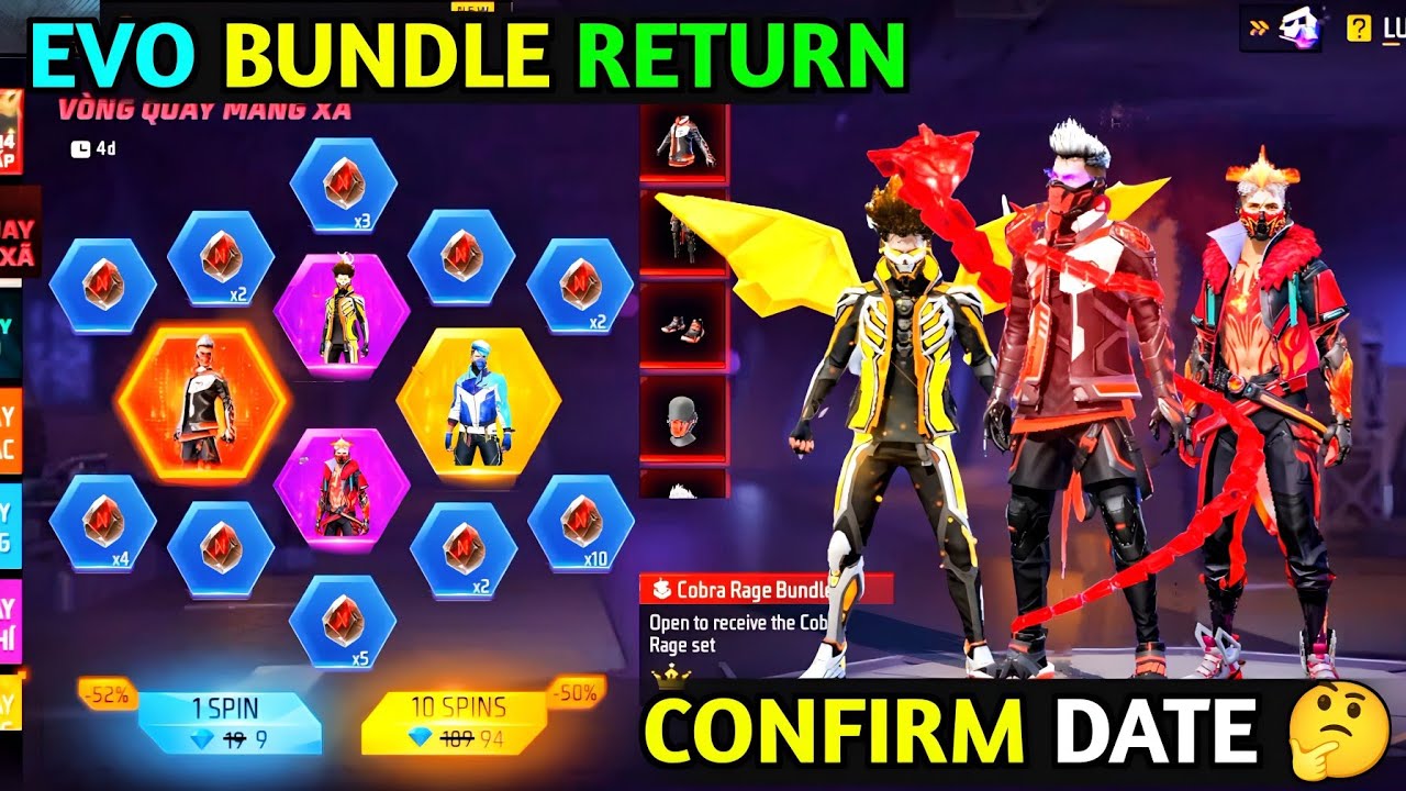 Evo Bundle Return Date| Cobra Bundle Return| Booyah Bundle Return| Free ...