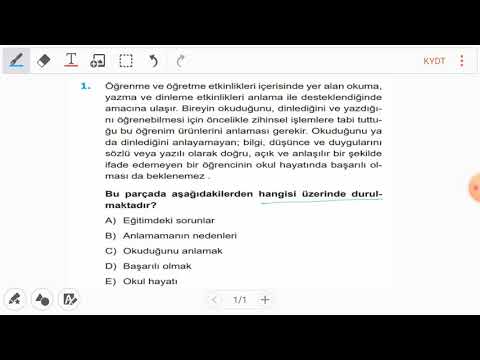 Test 32/ Soru 1 (Paragraf Yorumu soru çözümü - Parçada hangisi üzerinde durulmaktadır?)