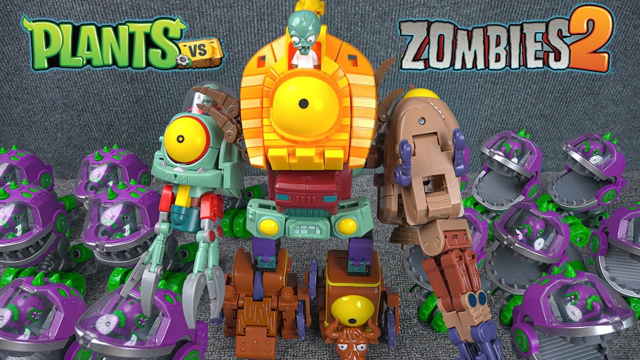 13 Minutes Unboxing ASMR Plants vs Zombies | Combined Robot Toy Set ...