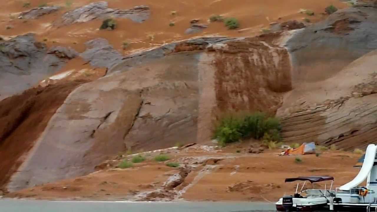 Face Canyon, Lake Powell, AZ - FLASH FLOOD - MUD - YouTube