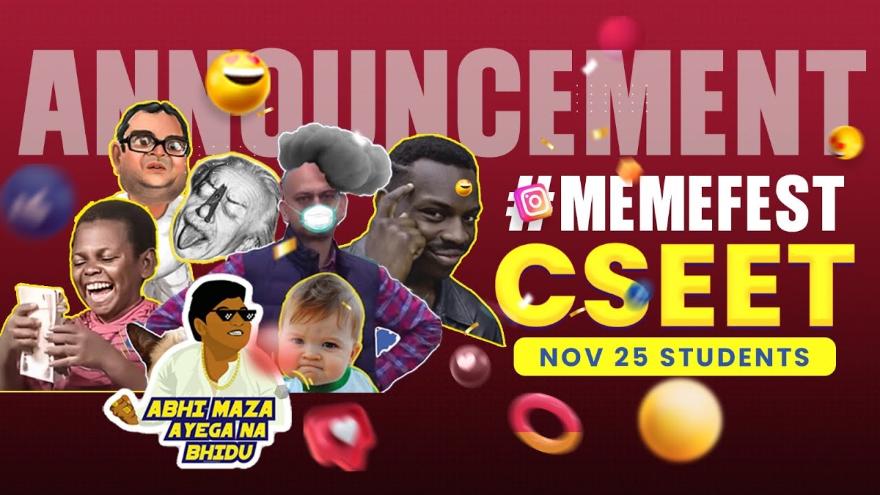 CSEET MEME FEST COMPETITION | WIN EXCITING PRIZES 🎁 | UNIQUE ACADEMY ...