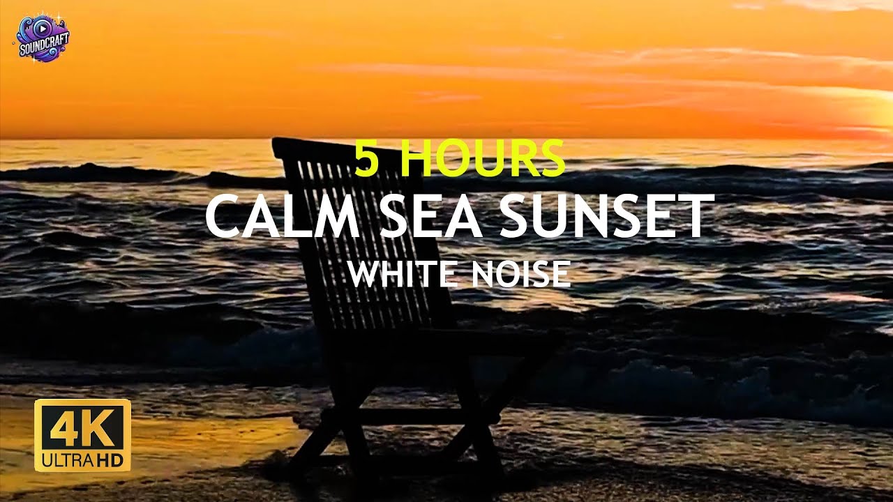 5 Hours of Beautiful Calm Sea Sunset - Tropical Beach with Waves ...