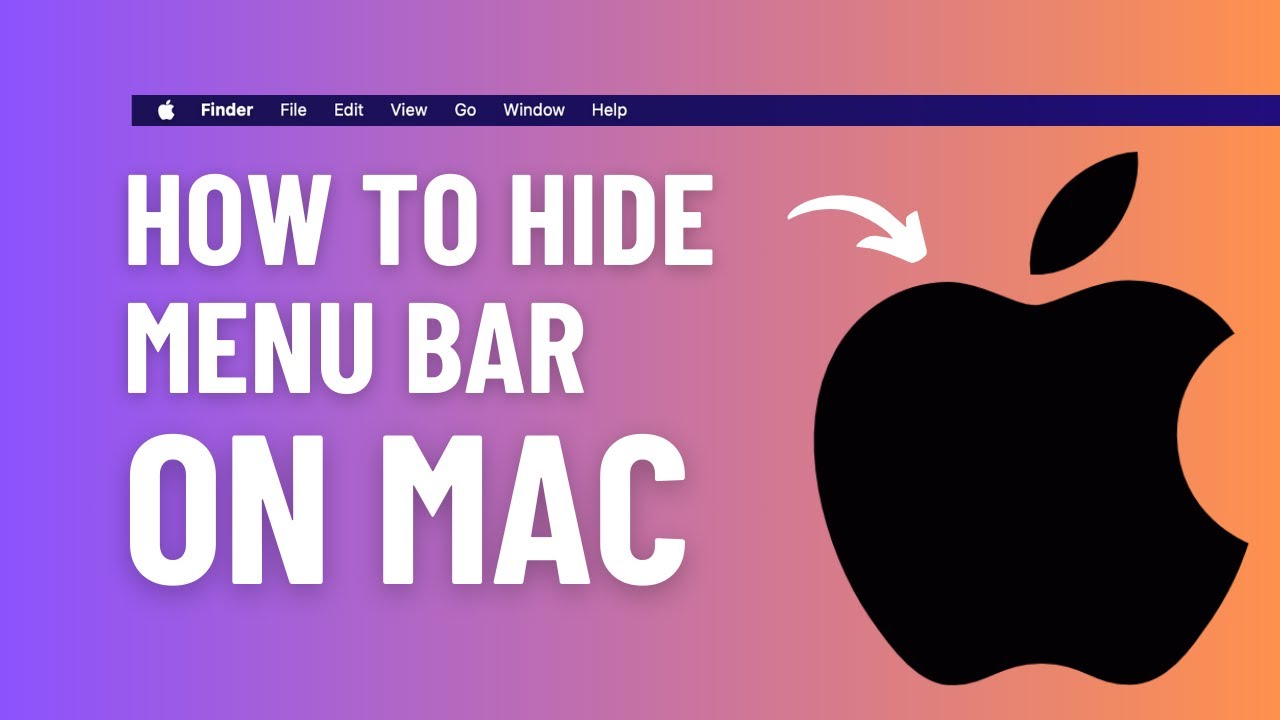 How To Hide Menu Bar On Mac, Macbook, Mini, Air - YouTube