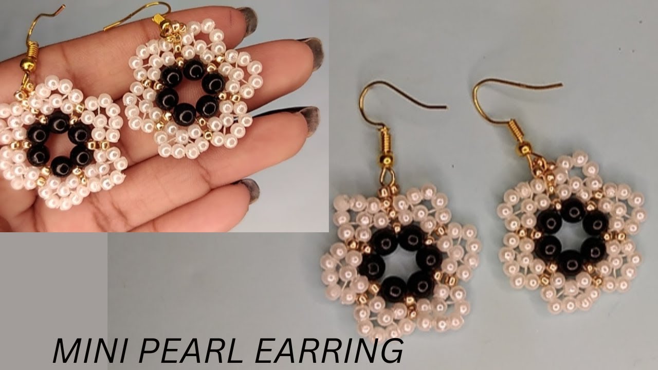 mini pearl earing creative ideas//new fashion designs - YouTube