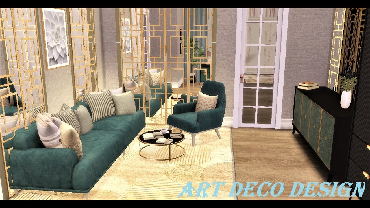 ART DECO Design Apartment for a large family II Sims 4 II CC II Stop ...