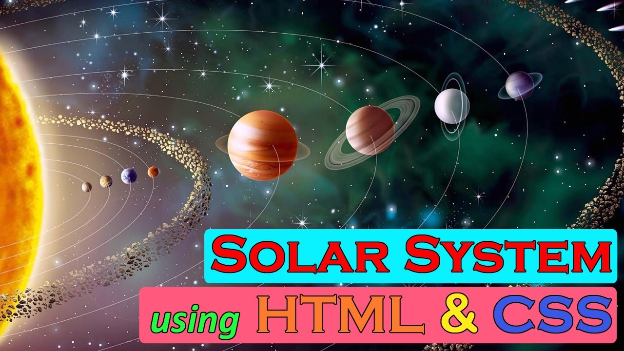 Solar System with animation using only HTML and CSS || HTML and CSS Project || Animation #html # ...