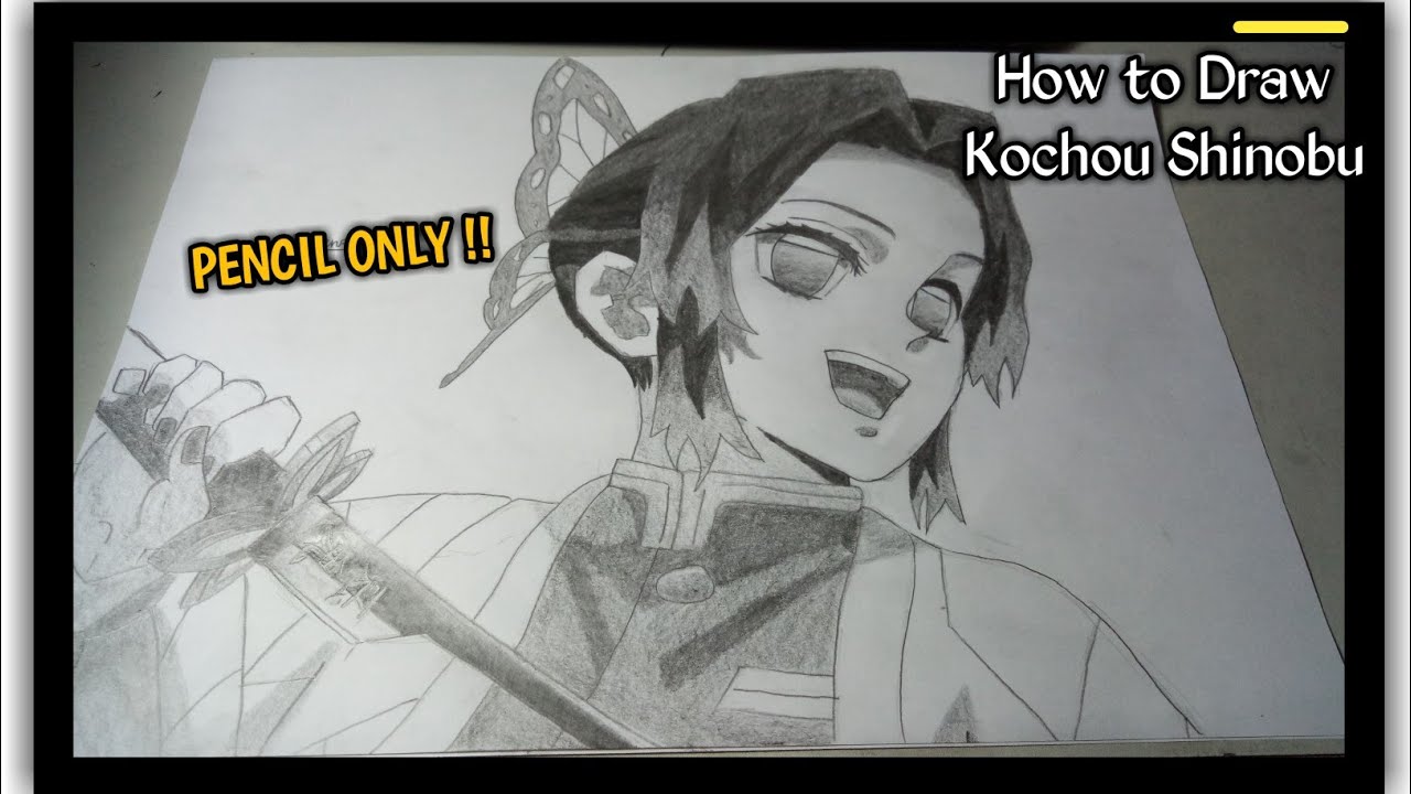Drawing Kochou Shinobu - Pencil Only | Anime : Kimetsu no Yaiba [Demon ...