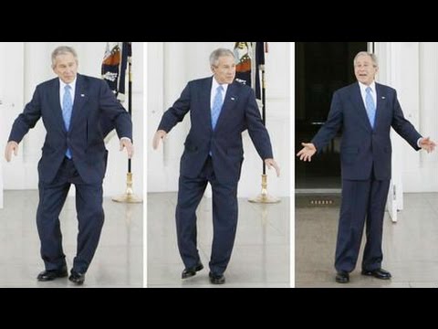 BUSH DANCING / George Bush DANCES At memorial - YouTube