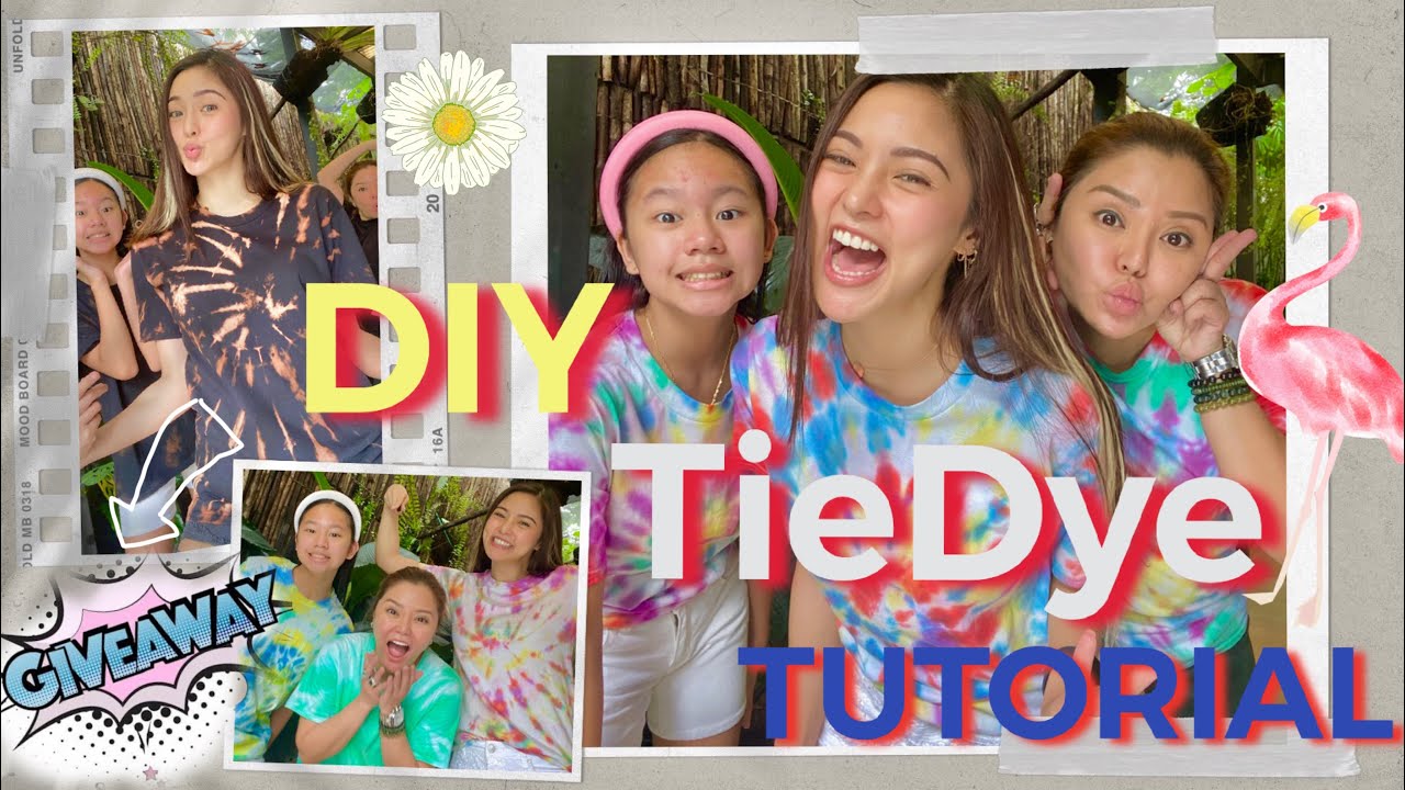 DIY TIE DYE SHIRT TUTORIAL + giveaways! - YouTube