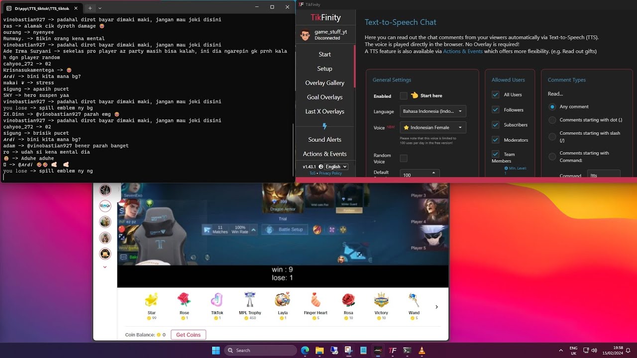 TikTok | Text to Speech TikTok Live (Tidak harus beli TikFinity Pro) # ...