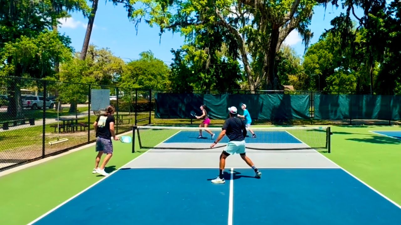 Pickleball Doubles preparing for 4.0 in the Paddle Battle on Saint ...