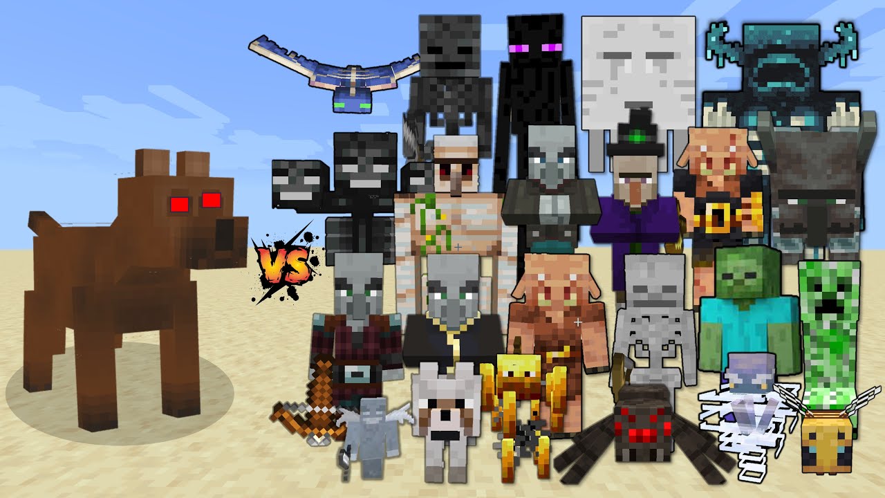 Hunting Dog vs All Mobs in Minecraft - Minecraft Mob Battle - YouTube