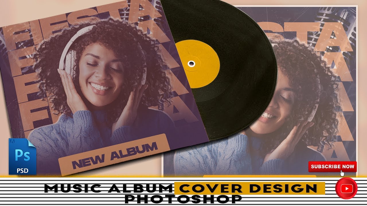 How To Design Music Cover Art Album in Photoshop Tutorial - YouTube