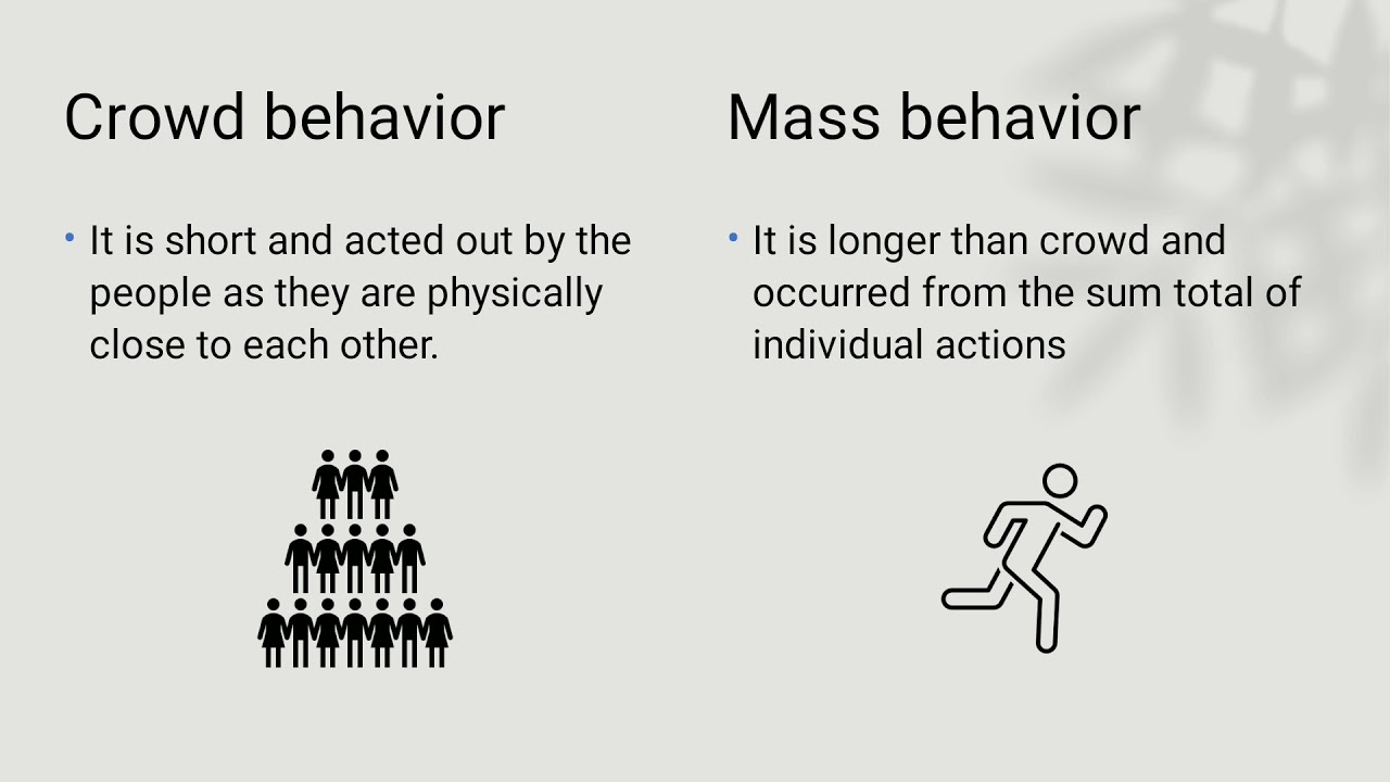 Different between Crowd behavior & Mass behavior | sociology ...