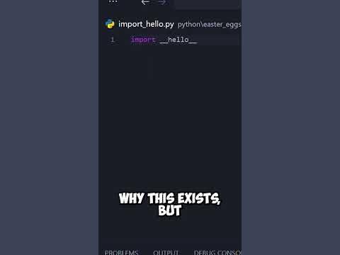 Import Hello EASTER EGG #python #programming #shorts - YouTube