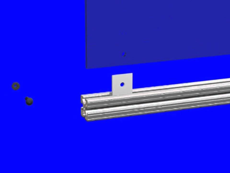 80/20: 3D Depiction of How To Mount Panels Using Drop-in Panel Brackets ...