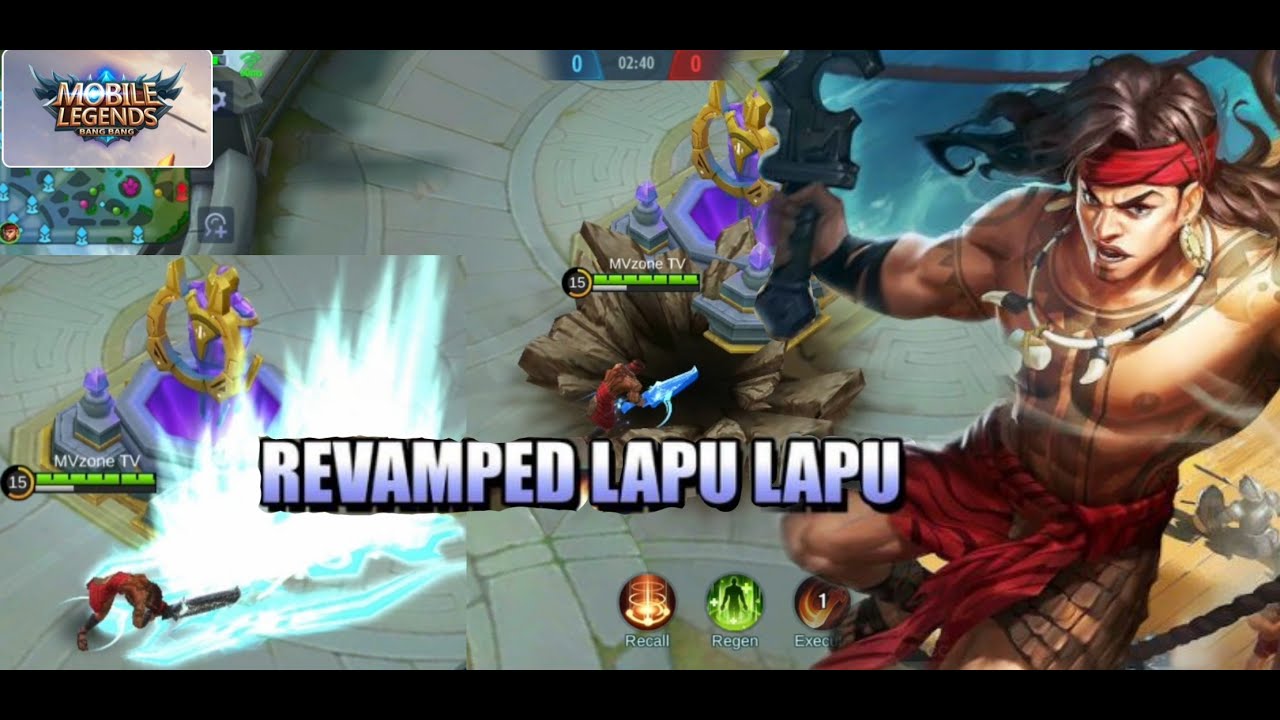 Mobile legends Revamped Lapu Lapu (skills difference and gameplay ...