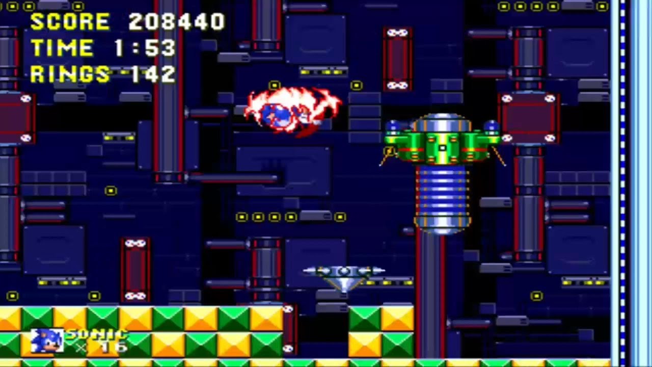 Sonic the Hedgehog 3 (XBLA) - Bowling Spin Boss Fight (Sonic) - YouTube