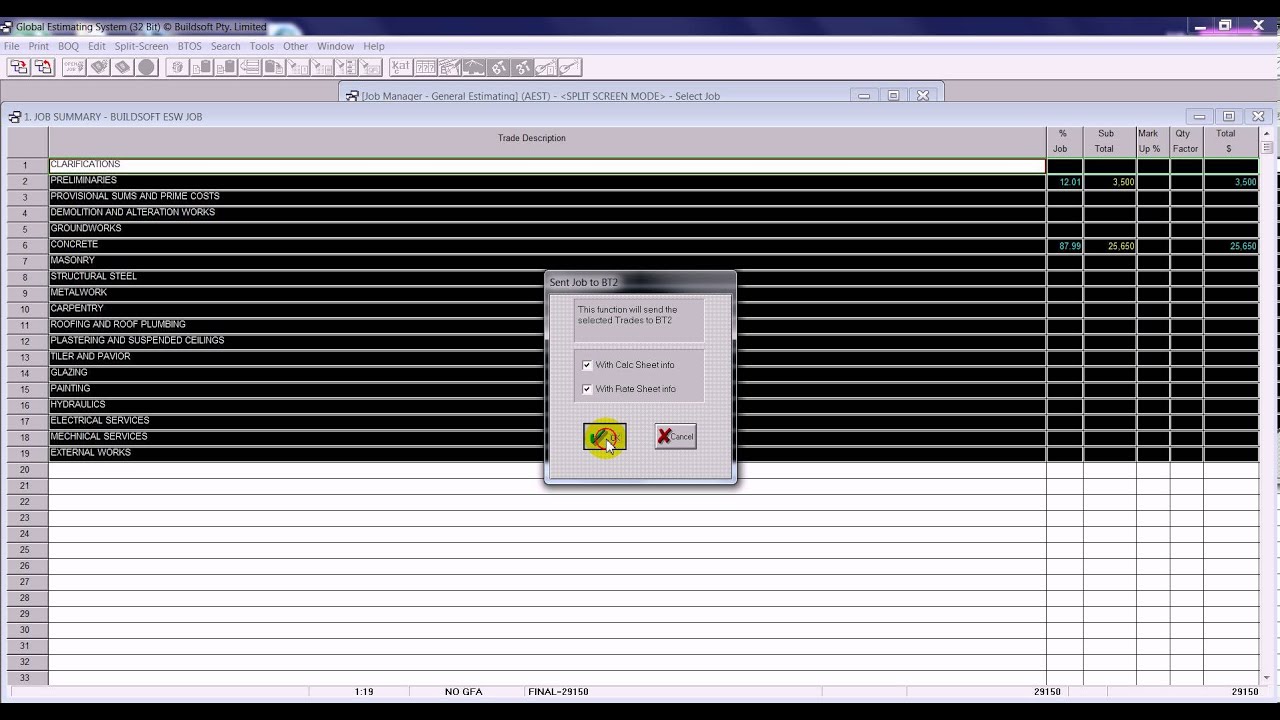 How to transfer data between Buildsoft Estimating (ESW) and Buildsoft ...