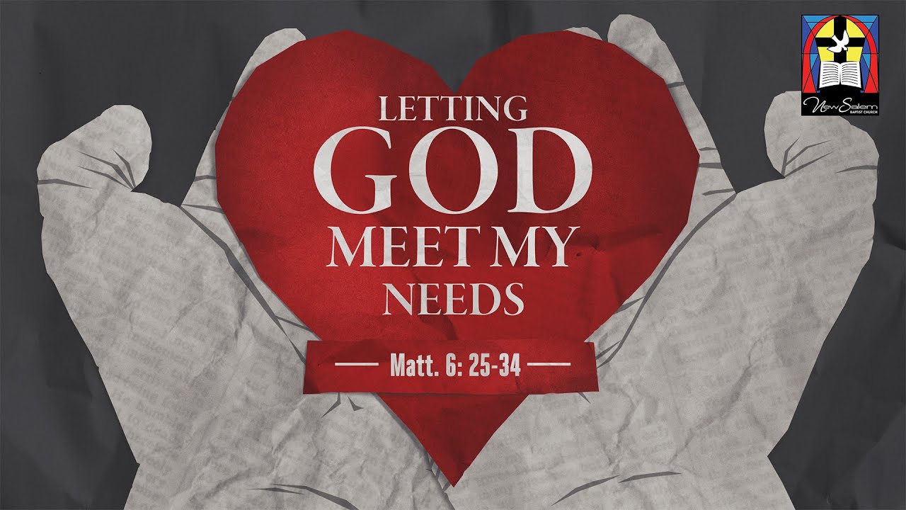 Letting God Meet My Needs Pt 2 - YouTube