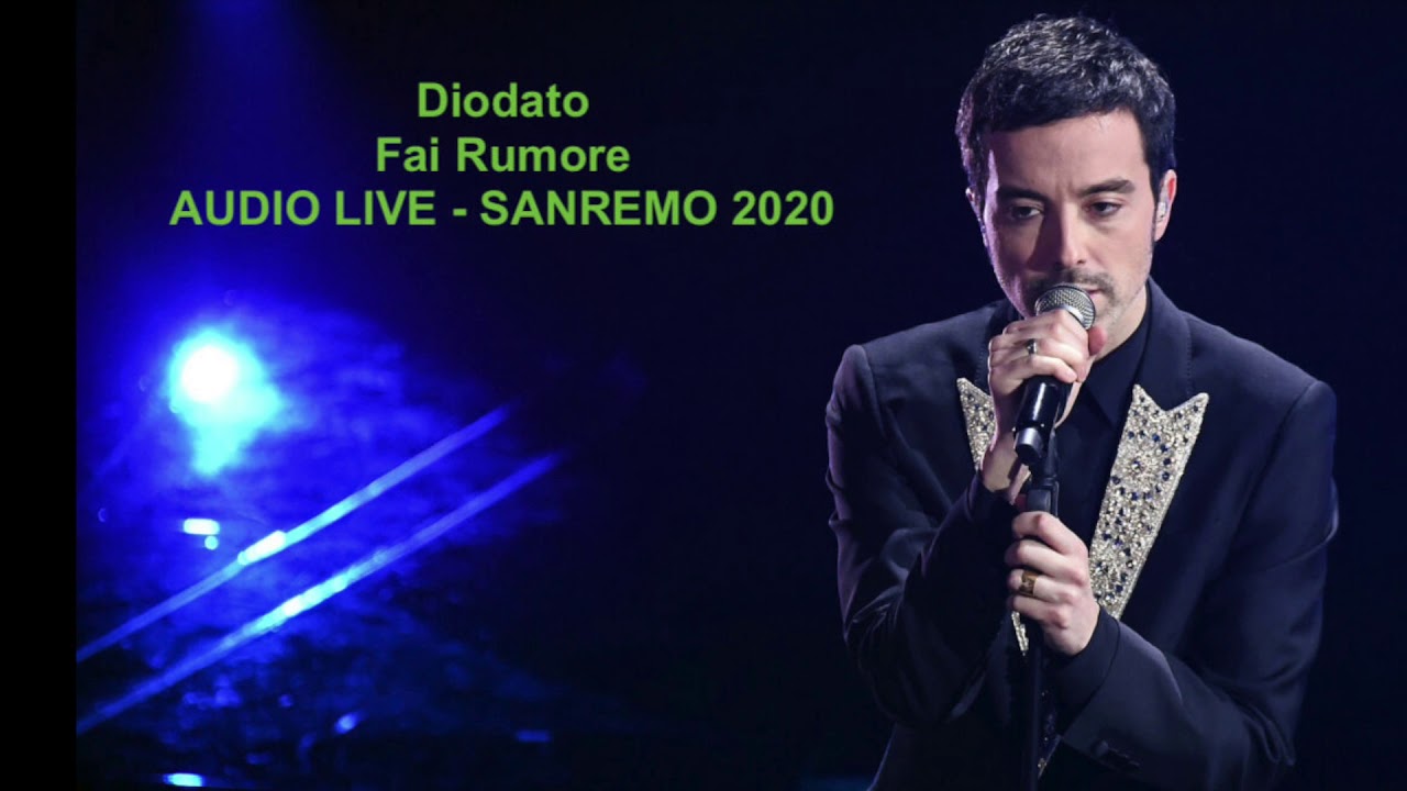 Di Diodato e Edwyn Roberts: Fai Rumore. Canta: Diodato [Audio live ...
