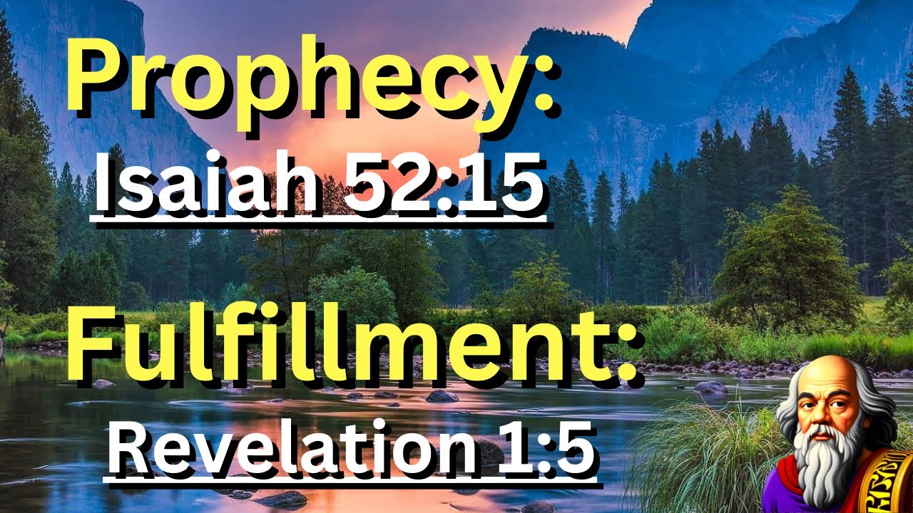 Prophecy: (Isaiah 52:15) Fulfillment: (Revelation 1:5) "His Blood Shed ...