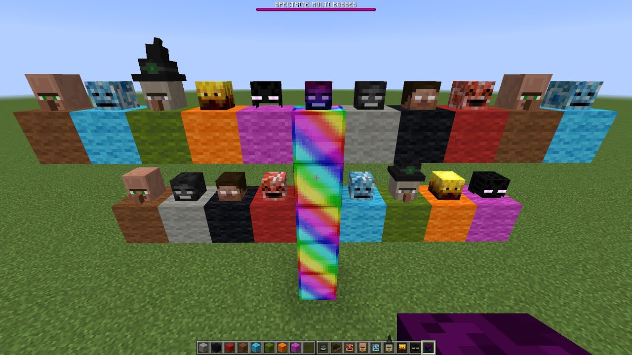 what if you create a SPECTRITE MULTI BOSS in MINECRAFT - YouTube