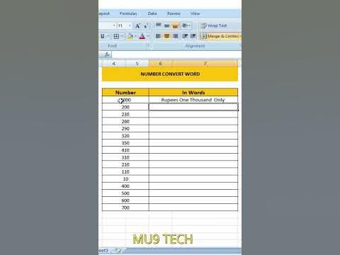 Convert the number in words in excel || how to convert number into ...