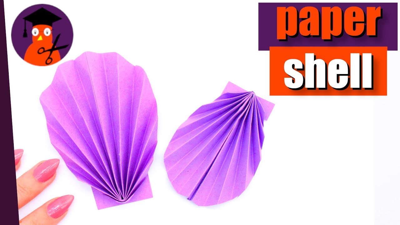 Muschel basteln mit Papier DIY Sommerdeko - YouTube