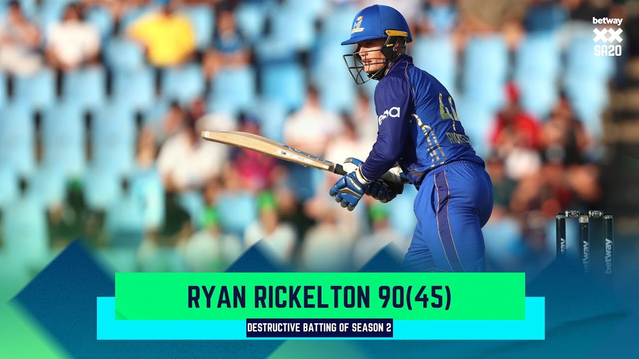 Ryan Rickelton v Pretoria Capitals | Destructive Batting of Season 2 ...