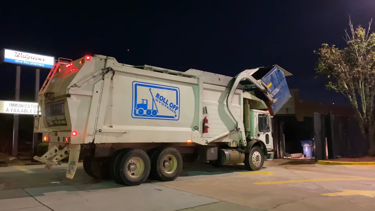 Mack MR Heil Front Load Garbage Truck-Roll Off Systems - YouTube