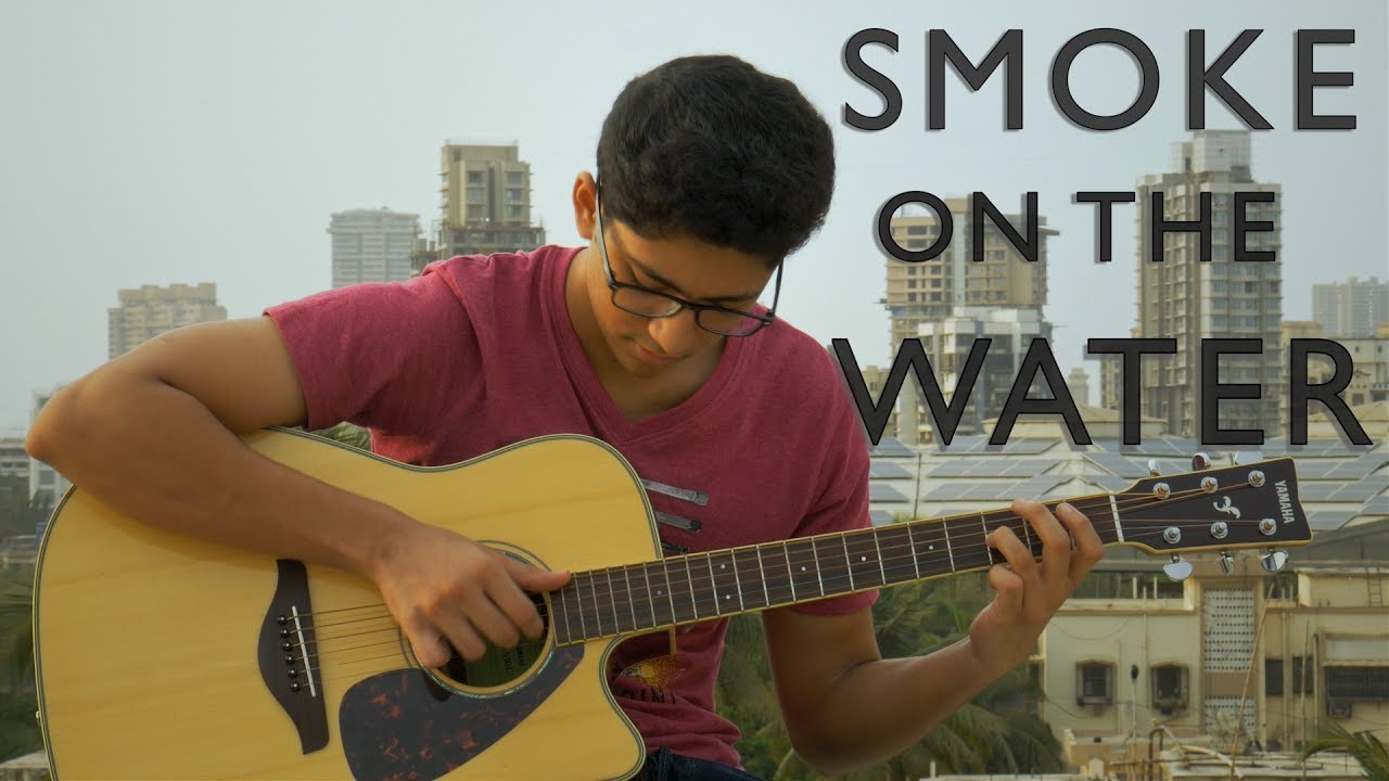 Smoke On The Water (w/ solo) - Deep Purple - Fingerstyle Guitar Cover ...
