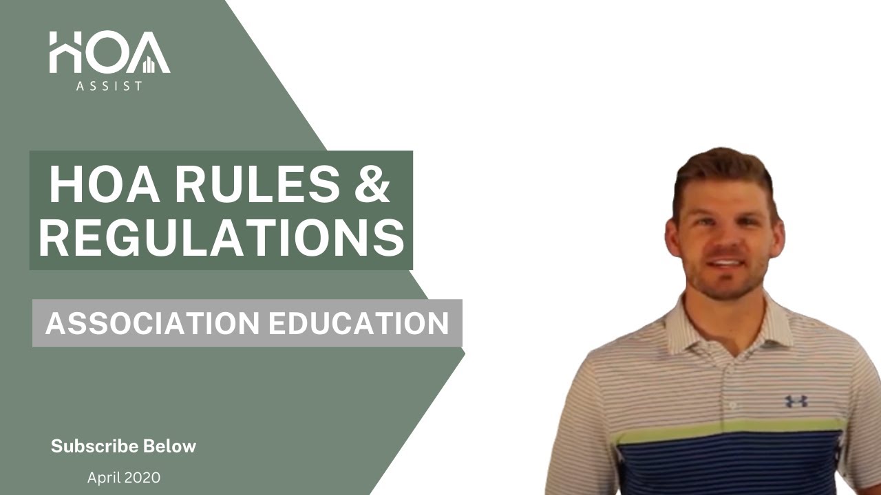 Understanding HOA Rules & Regulations! - YouTube