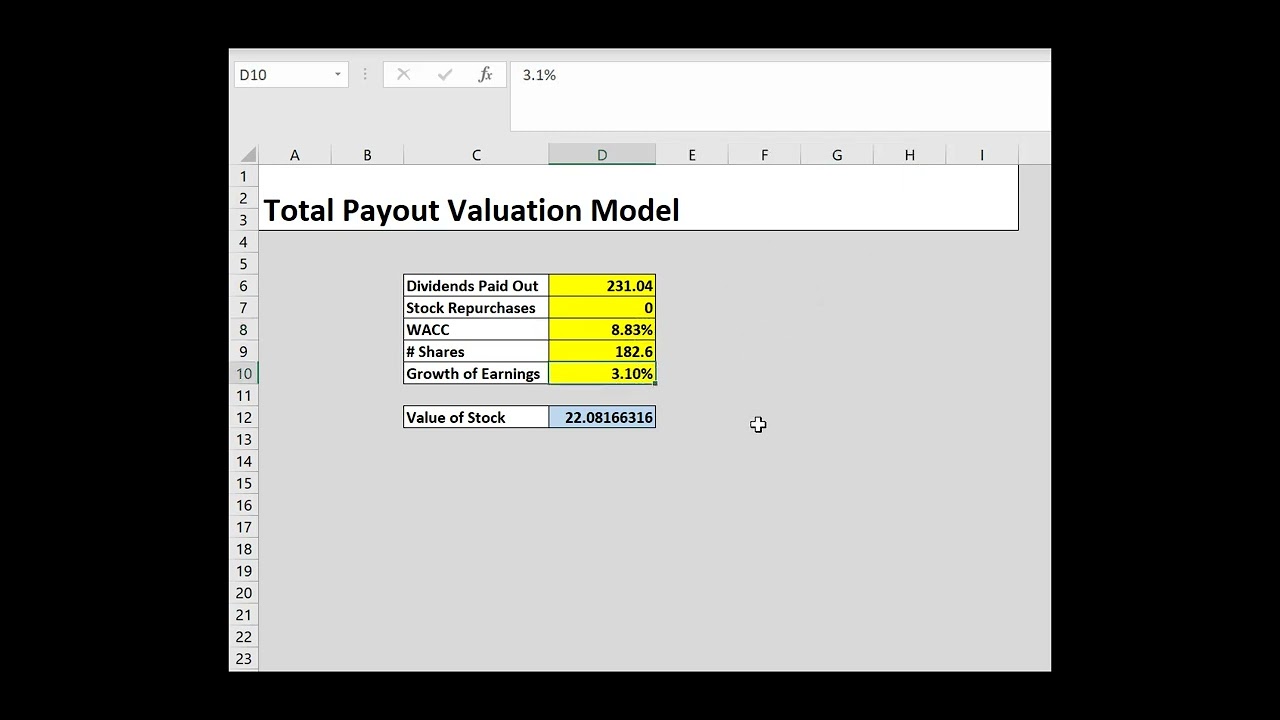 Total Payout Valuation Model - YouTube