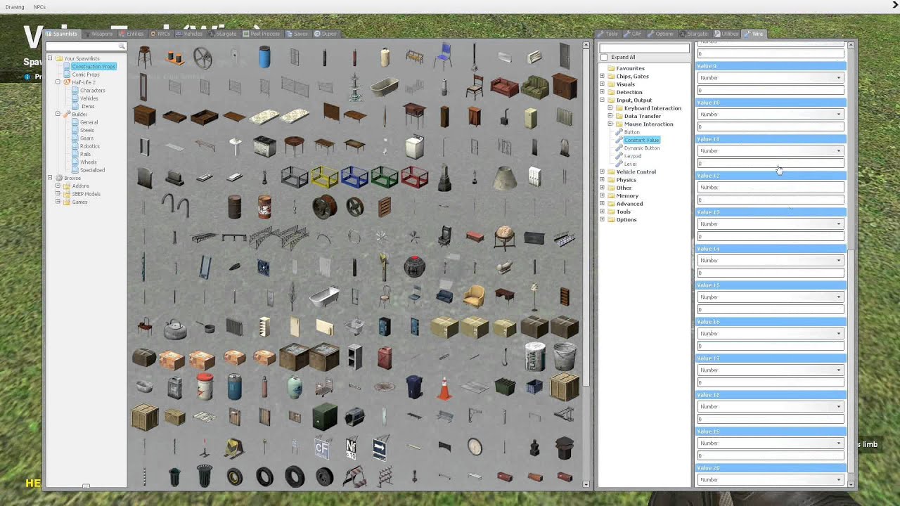 Garry's Mod - Basic Wire - 4 (Constant Values) - YouTube
