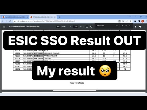 ESIC SSO Phase 1 Result 2022 Out| ESIC SSO 2022 Result Out| My result ...