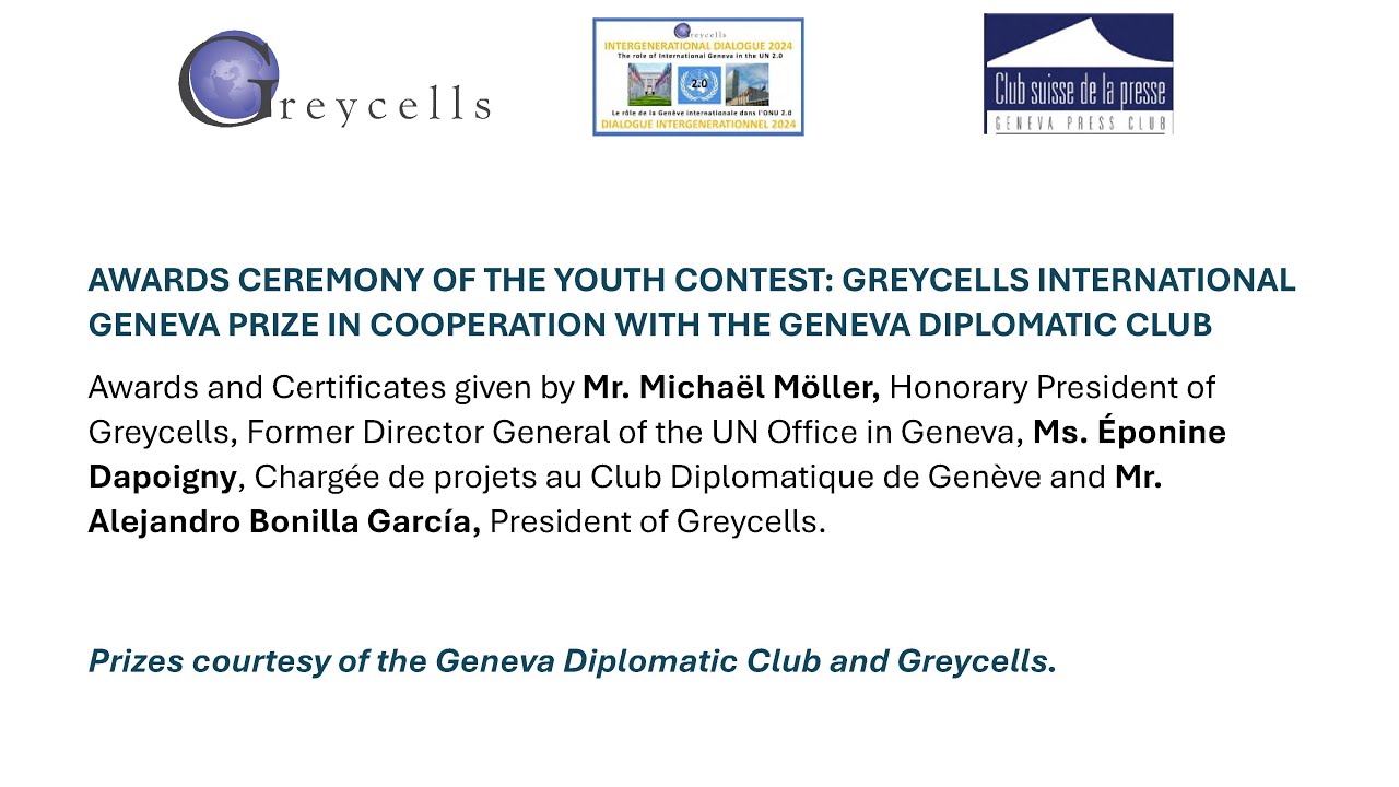 Greycells Geneva International Prize: Award Ceremony - YouTube