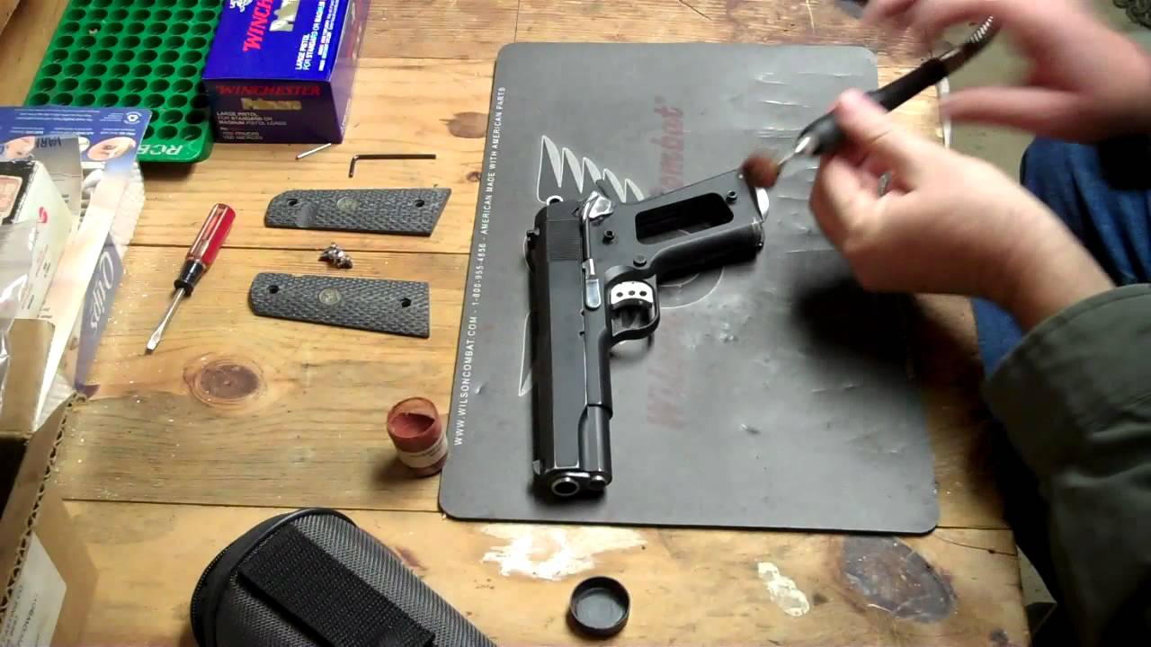 1911 polishing a Mag Well - YouTube