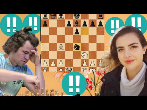 Super position chess game 34, Magnus Carlsen vs Alexandra Botez 17 ...