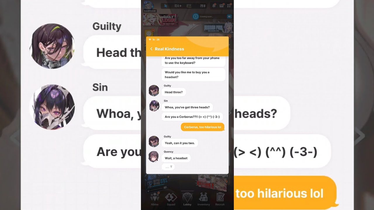 Goddess of Victory: Nikke - Real Kindness & A.C.P.U.'s group chat - YouTube