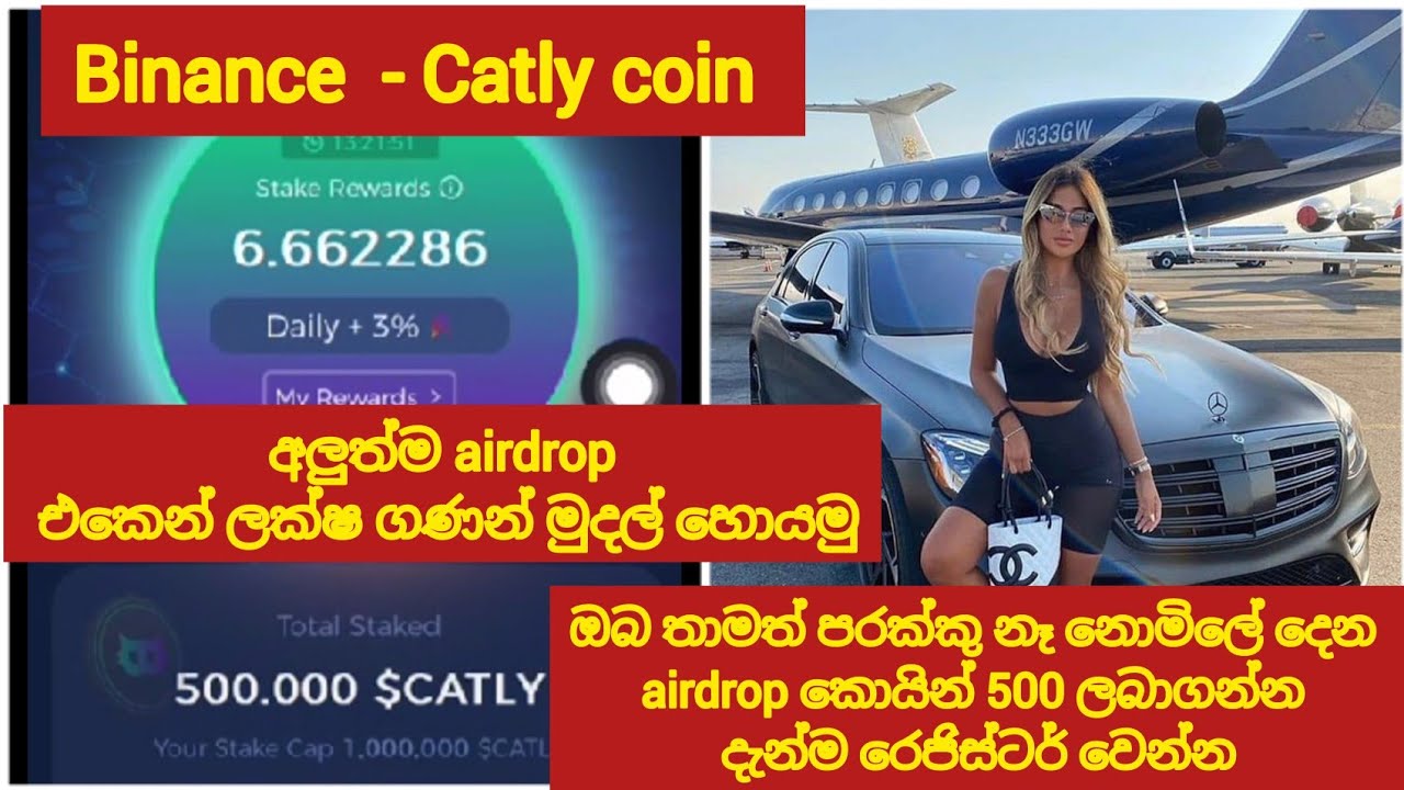 අලුත්ම airdrop එකෙන් ලක්ෂ ගණන් මුදල් හොයමු# Catly Coin|Binance Mony ...