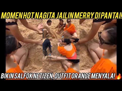 Momen Hot Nagita Jailin Merry di Pantai! Body Seksi Bikin Salfok Netizen, Outfit Orange Menyala! 🔥