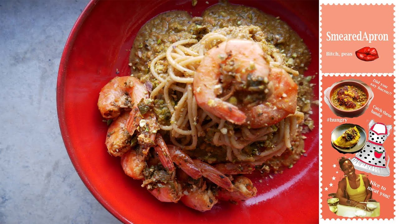 Pistachio Shrimp Spaghetti 🍤🍝!! - YouTube