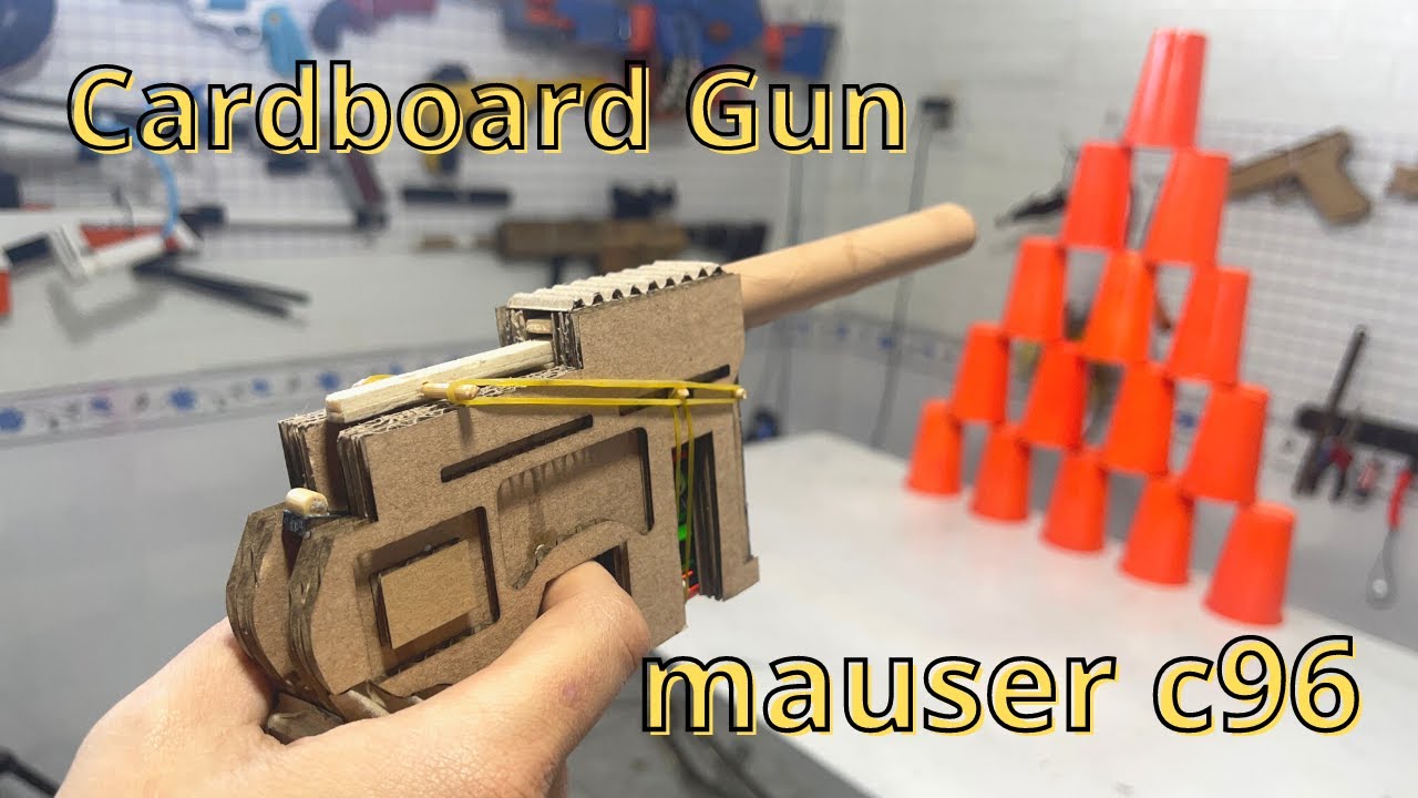 How to Make Cardboard Gun (Very Simple ) - Mauser C96 - HTM Toys - YouTube