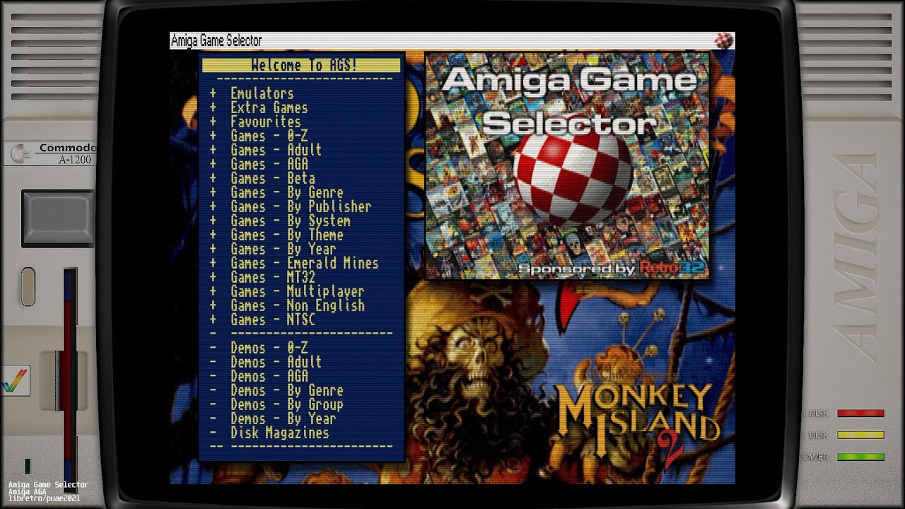Amiga Game Selector on Batocera with 50Hz + VRR (testing Pinball Dreams ...