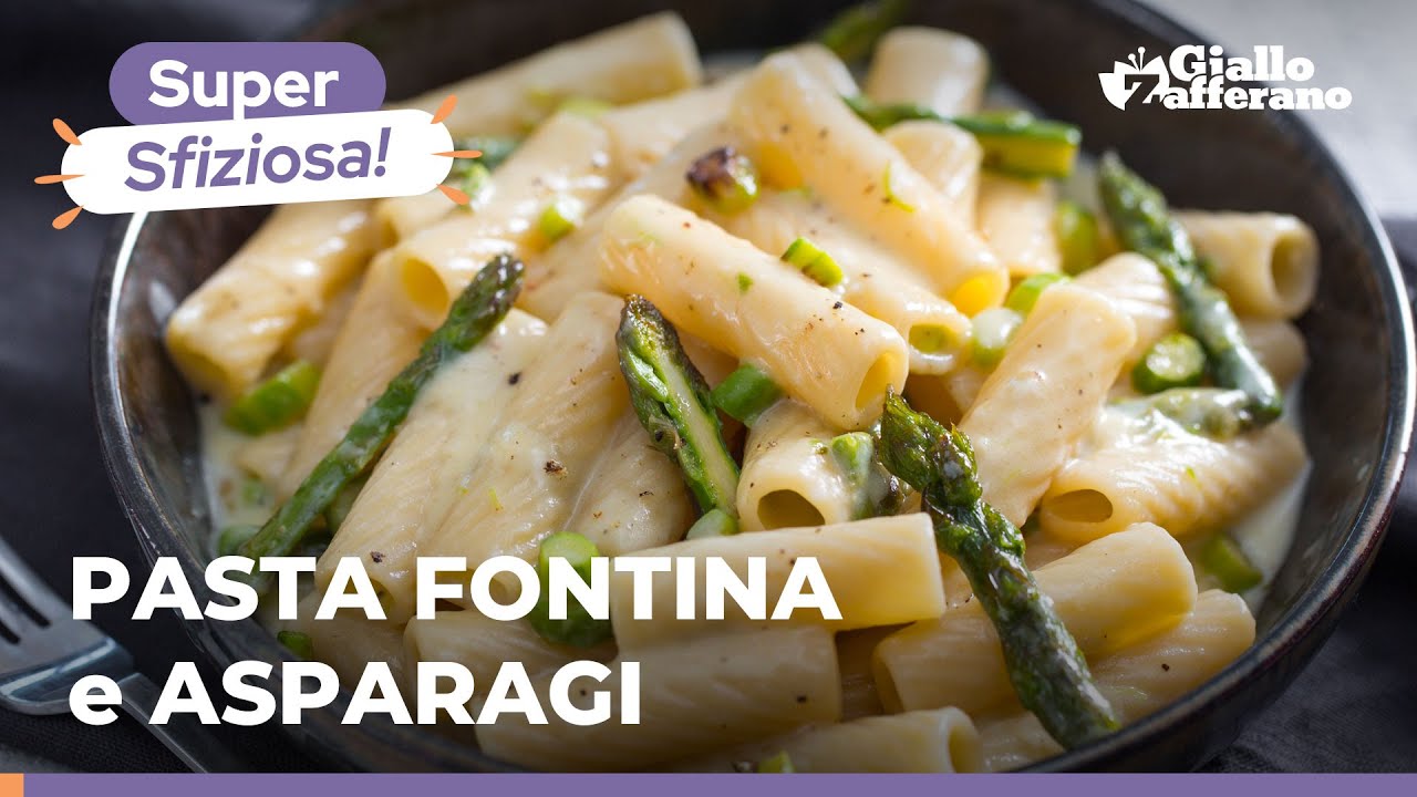 PASTA ASPARAGI e fonduta di FONTINA: filante e super saporita ...